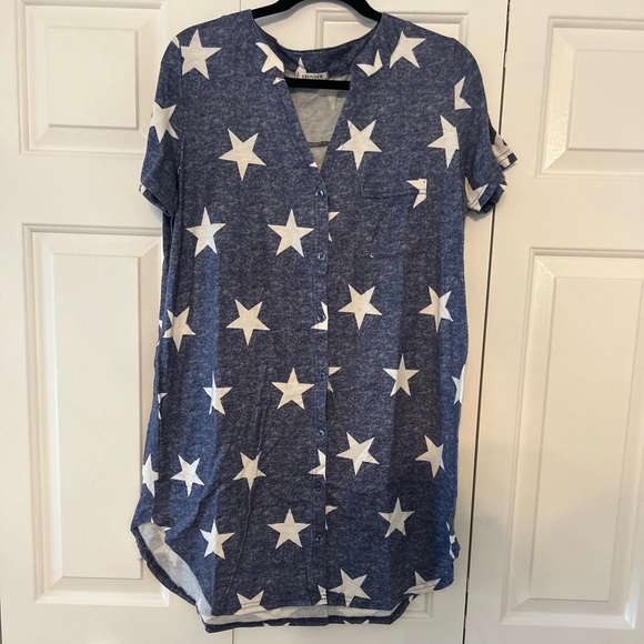 Intimates & Sleepwear | Button Front Nightgown With Stars | Poshmark